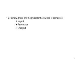 Chapter 1 Introduction to computer components | PPT