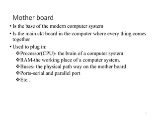Chapter 1 Introduction to computer components | PPT