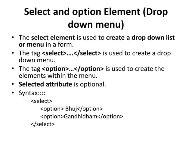 Std 12 Computer Chapter 1 Creating Html Forms Using Kompozer Pptx 2265