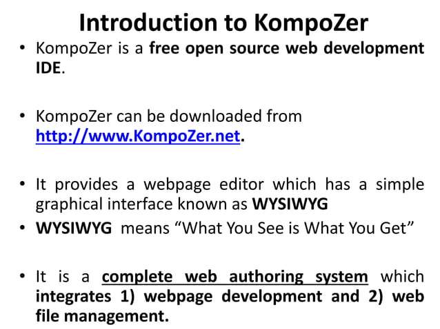 Std 12 Computer Chapter 1 Creating Html Forms Using Kompozer Ppt 2958