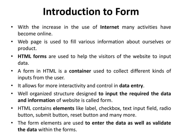 Std 12 Computer Chapter 1 Creating Html Forms Using Kompozer Ppt 1850