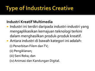 Chapter 1 creative industries | PPTX