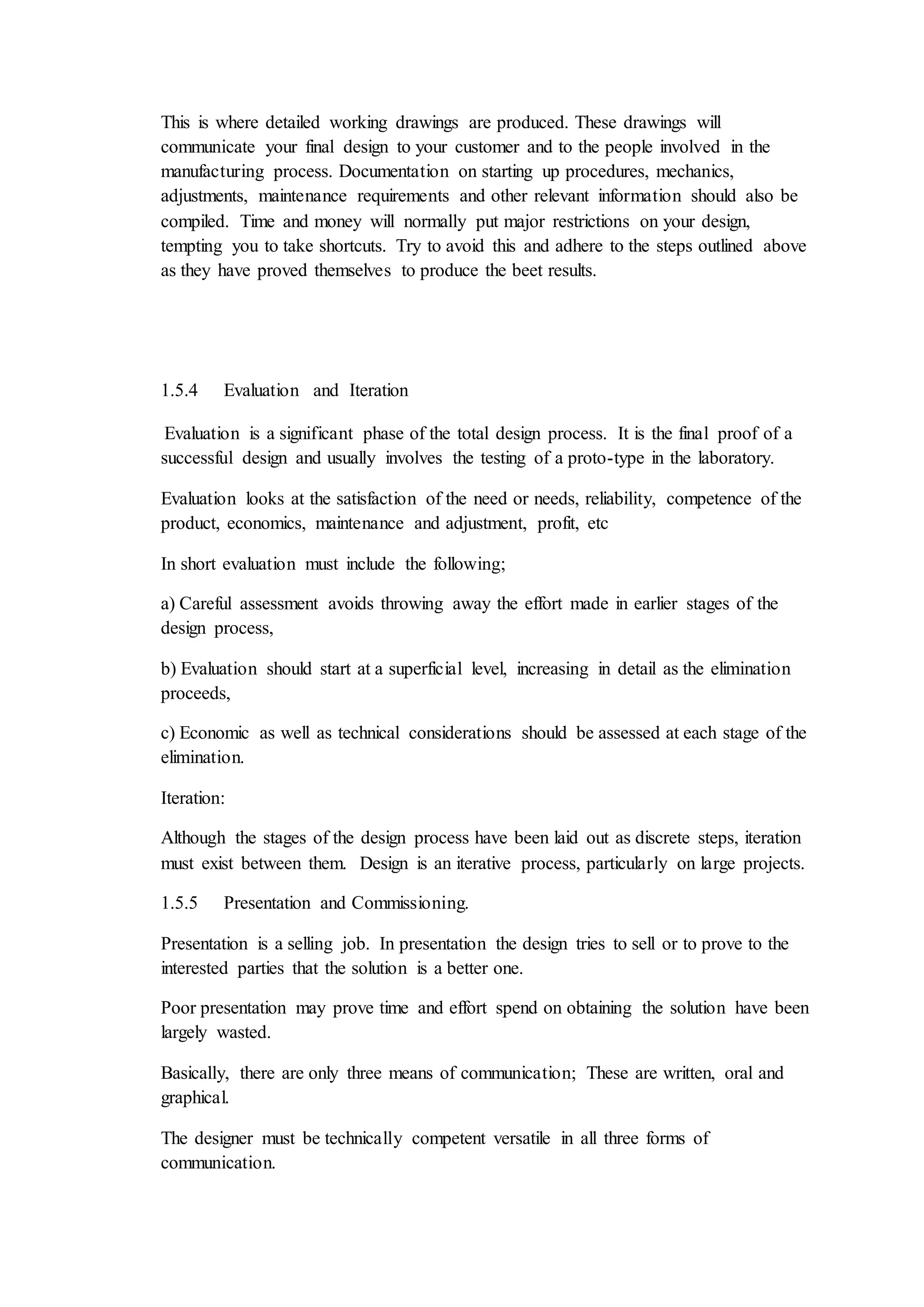 Chapter 1 design stages | PDF