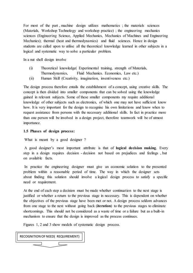 Chapter 1 design stages | PDF