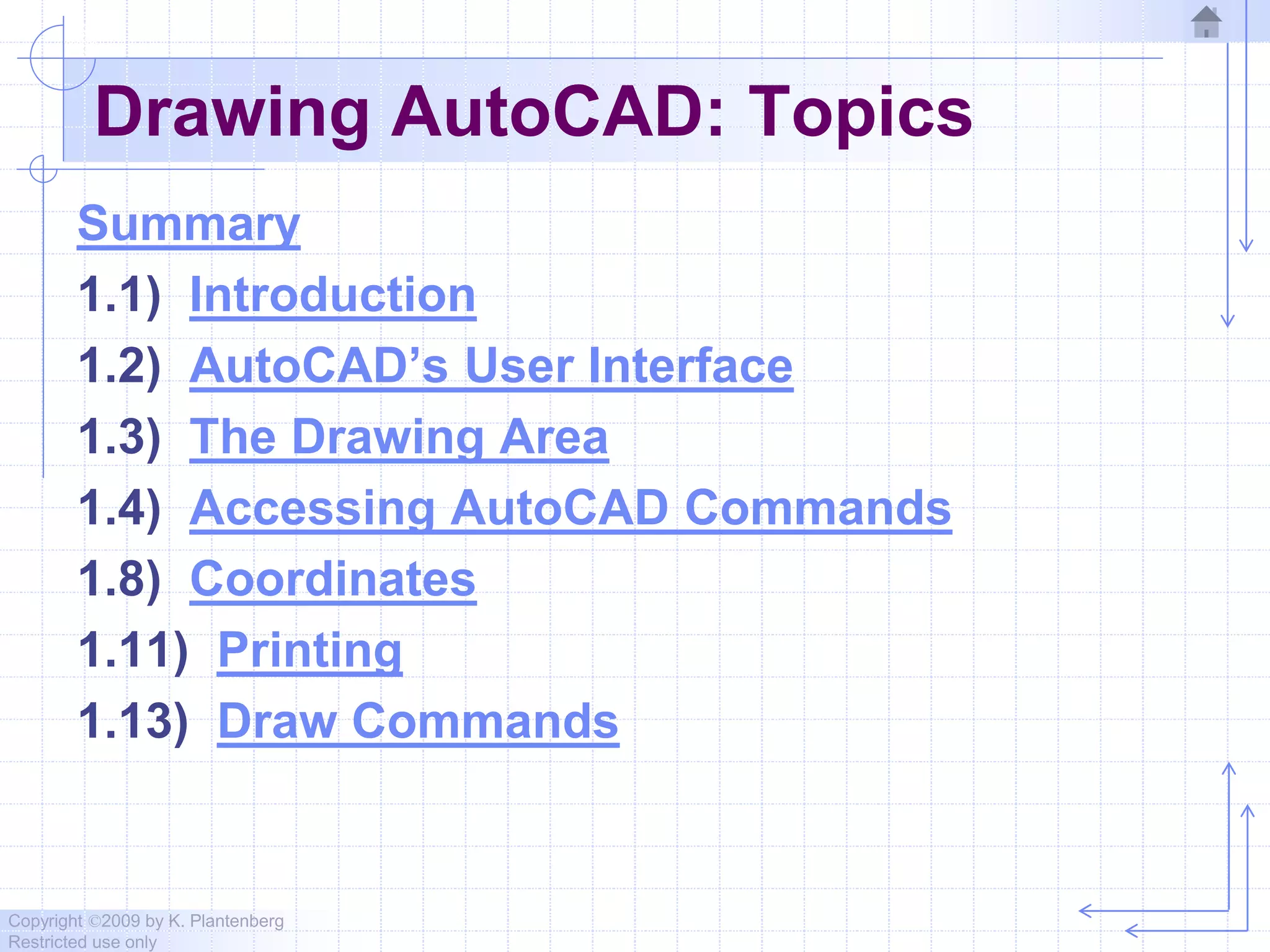 Chapter 1 drawing in auto cad 2010 | PPTX
