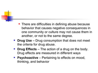 Chapter 1 Drug Use And Abuse | PPT