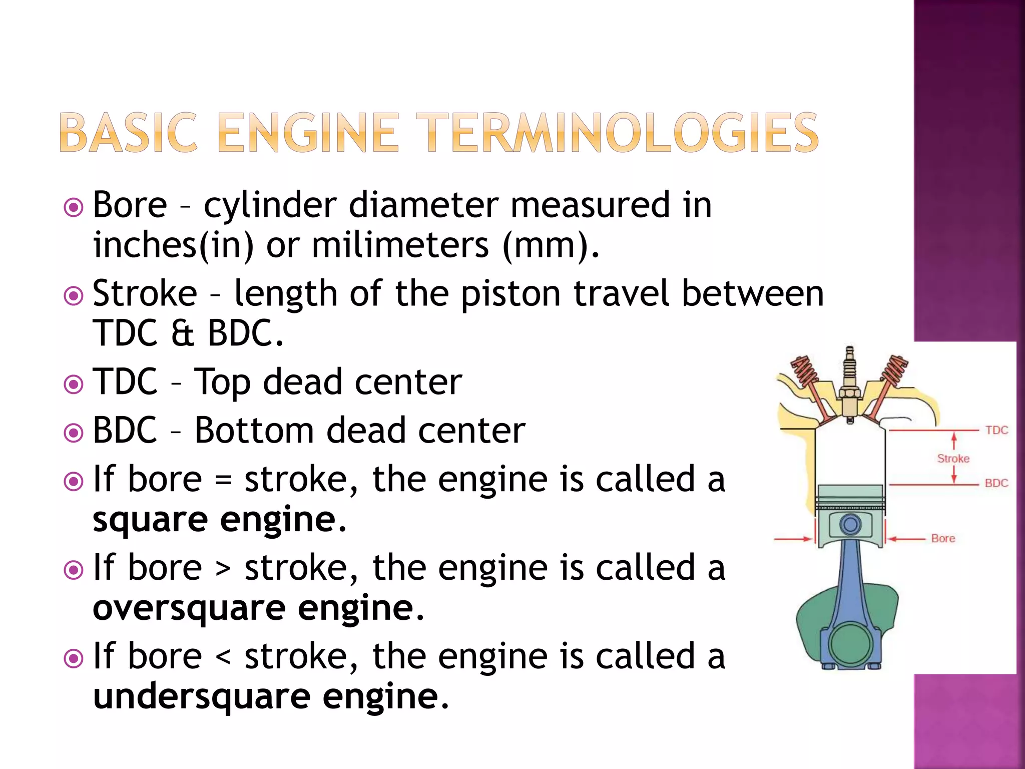 Chapter 1 engine components and classification | PPTX