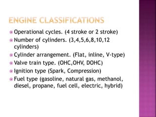 Chapter 1 engine components and classification | PPTX