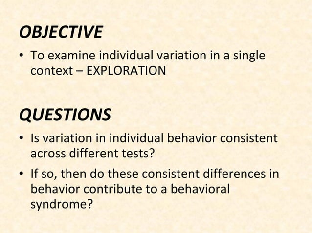 Chapter 1 Exploratory Behavior Profiles | PPT