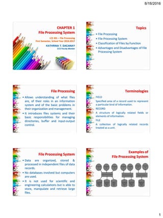 File Processing System | PDF
