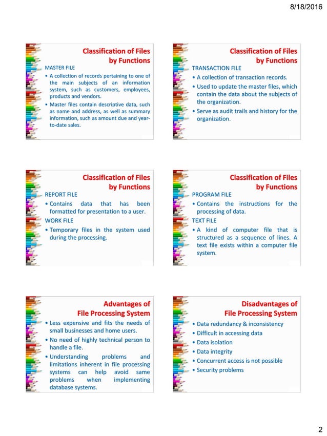 File Processing System | PDF | Databases | Computer Software and Applications