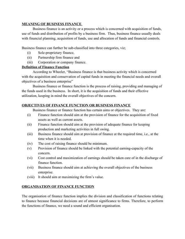 Chapter 1-Financial Management notes for 5th semester BCOM-Bengaluru ...