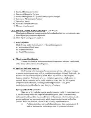 Chapter 1-Financial Management notes for 5th semester BCOM-Bengaluru ...