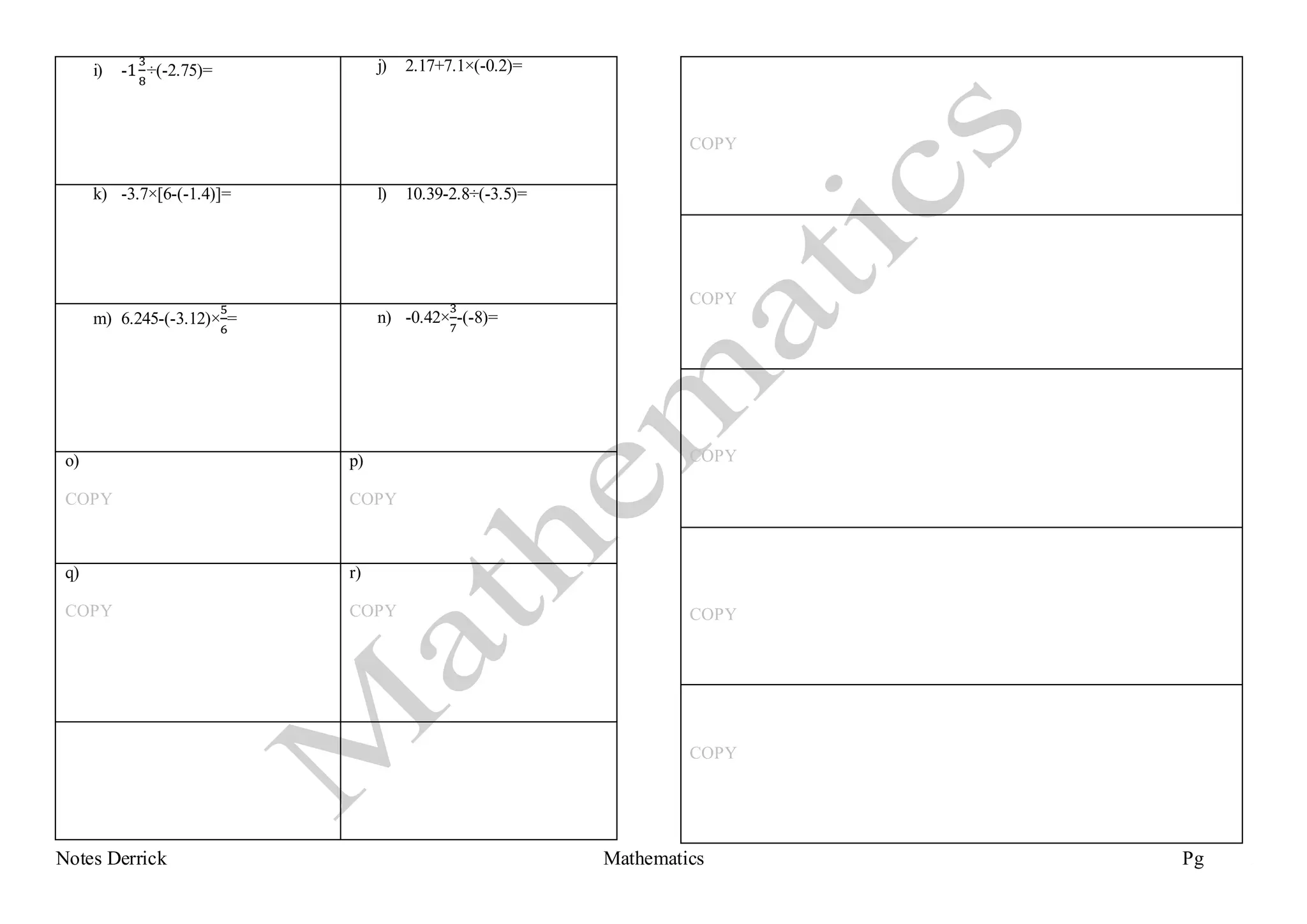 Mathematics Form 1-Chapter 1 Rational Numbers -Integers -Basic ...