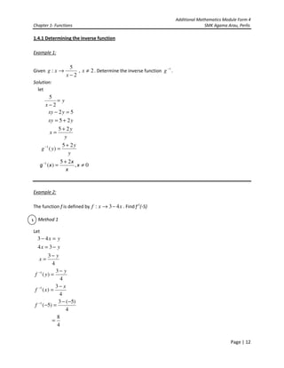 Chapter 1 functions | PDF