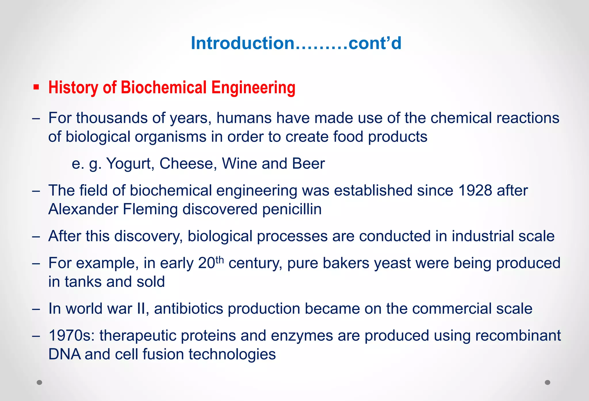 Chapter 1 fundamentals of biochemical engineering | PPTX