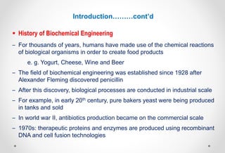 Chapter 1 fundamentals of biochemical engineering | PPTX