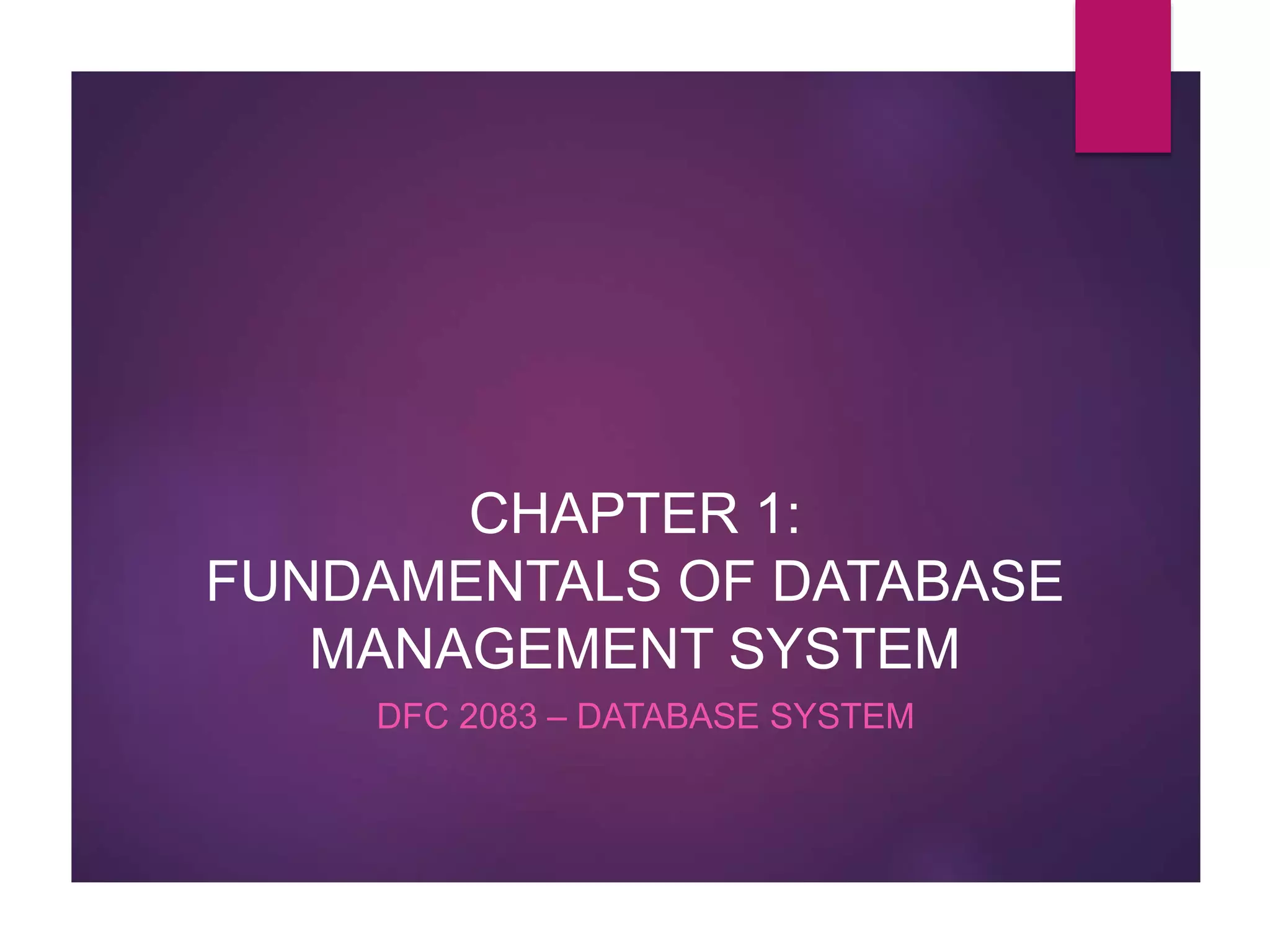 Fundamentals of DBMS | PPT