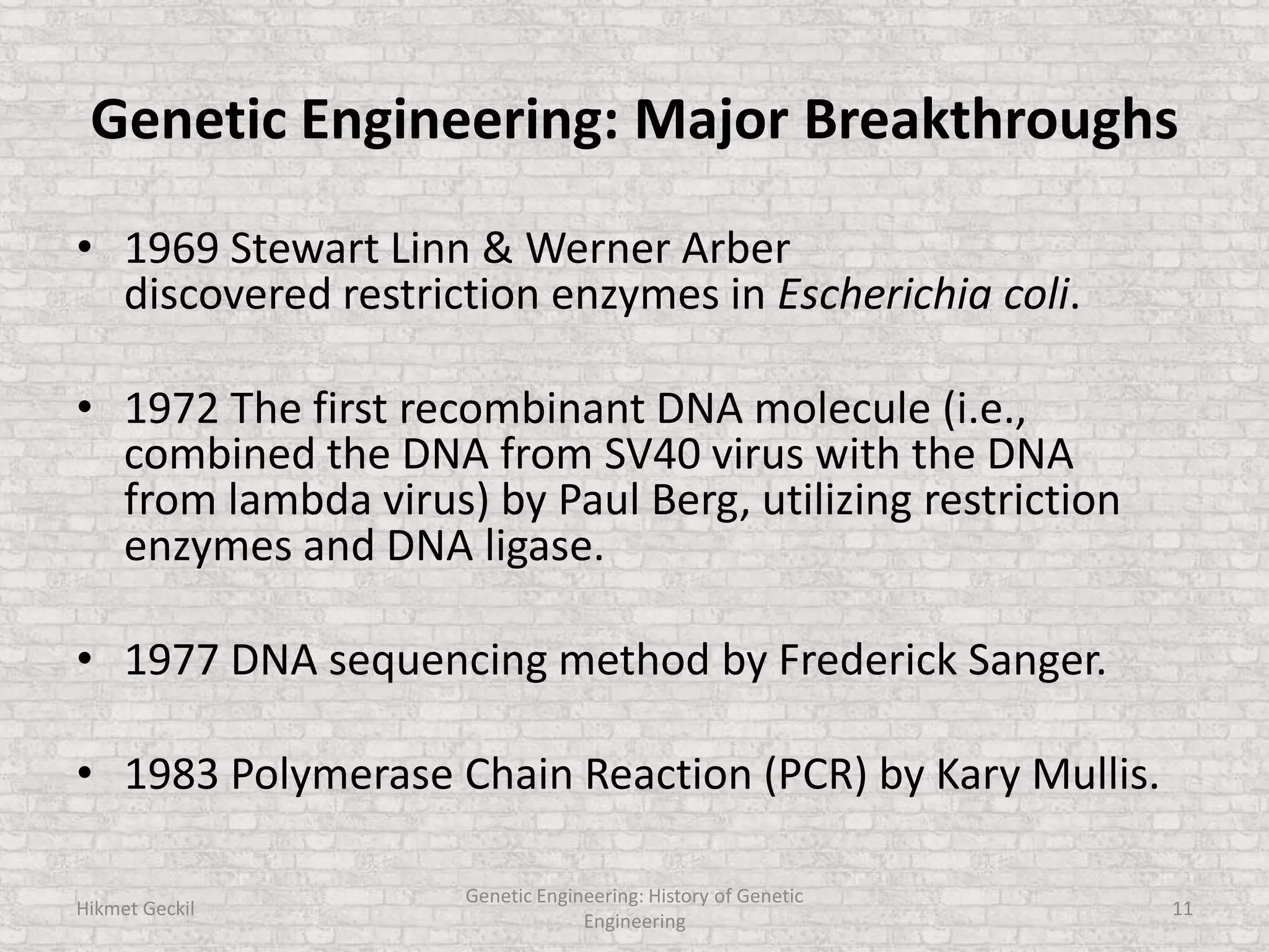 Genetic Engineering: Chapter 1- History of Genetic Engineering | PDF