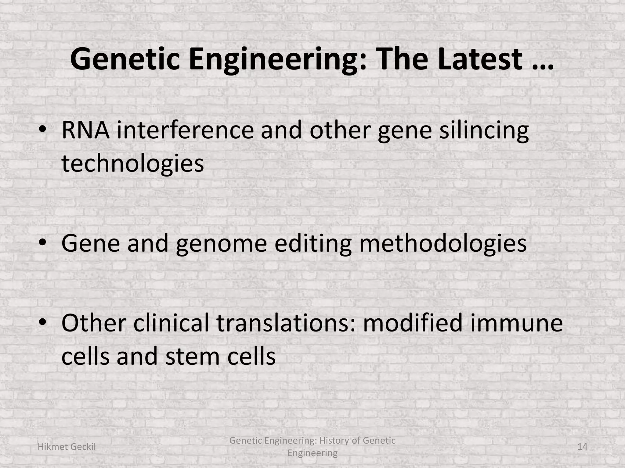 Genetic Engineering: Chapter 1- History of Genetic Engineering | PDF