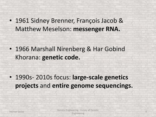 Genetic Engineering: Chapter 1- History of Genetic Engineering | PDF