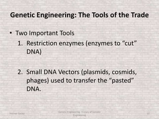 Chapter 1 history of genetic engineering | PPTX