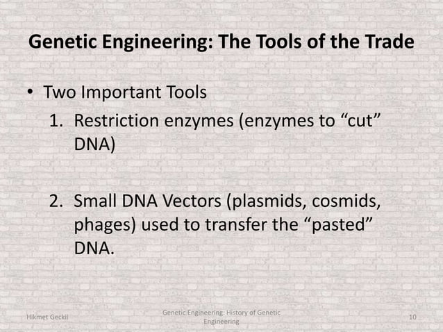 Chapter 1 history of genetic engineering | PPTX