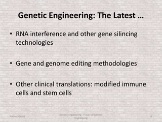 Chapter 1 history of genetic engineering | PPTX