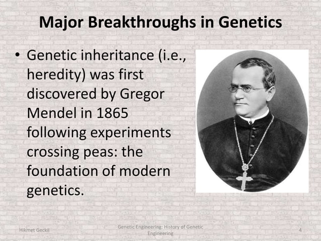 Chapter 1 history of genetic engineering | PPTX