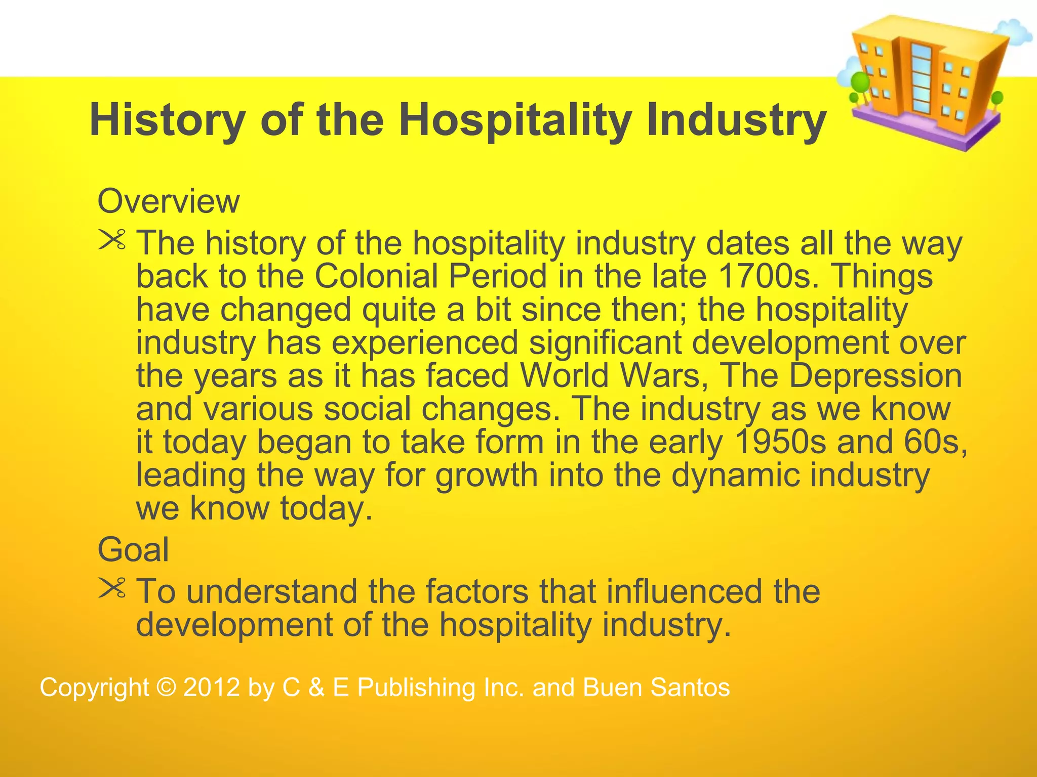 Chapter 1 history of lodging industry | PPT