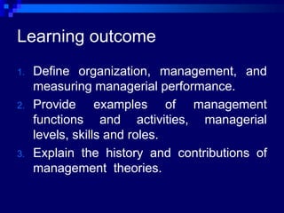 Chapter 1 intro-management | PPTX