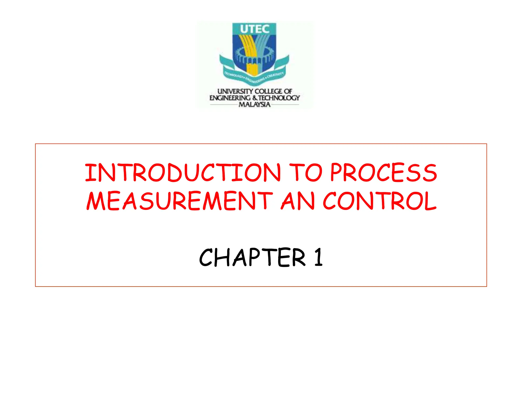 Chapter 1 - Introduction Process Instrumentation | PPT
