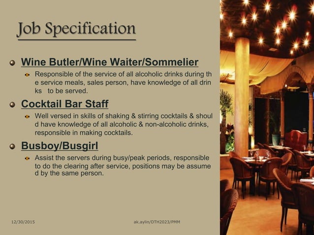 Chapter 1 Introduction to Food & Beverages Service | PPTX | Hospitality Industry | Industries