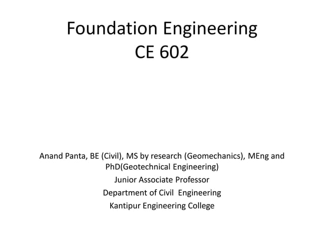 Chapter 1: Foundation Engineering | PDF | Civil Engineering Industry ...
