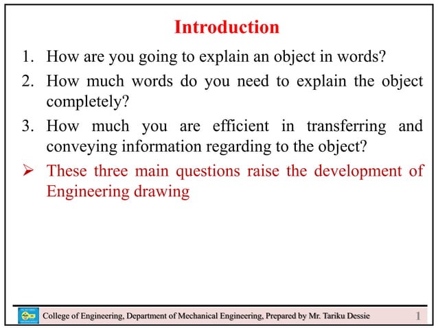 Basic introduction to Engineering Drawing | PDF