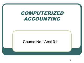 Chapter 1-Introduction to peachtree Accounting | PPT
