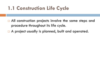 Chapter 1 introduction of construction engineering | PDF