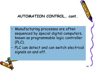 Chapter 1 introduction to automation | PPT