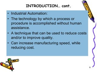 Chapter 1 introduction to automation | PPT