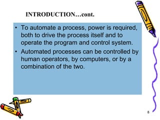 Chapter 1 introduction to automation | PPT