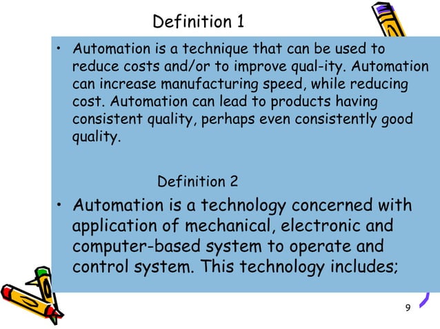 Chapter 1 introduction to automation | PPT