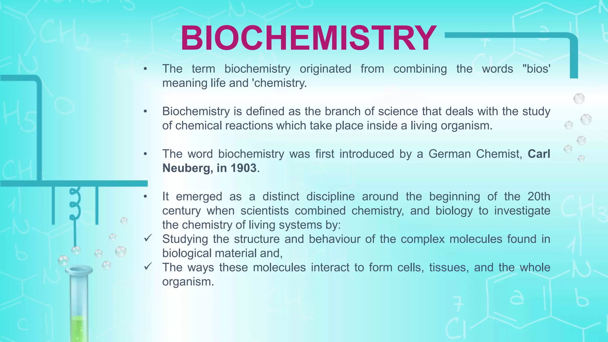 Introduction to Biochemistry | PPTX