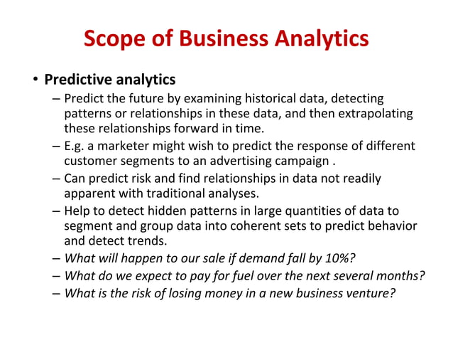 Chapter 1 - Introduction to Business Analytics.pptx | Databases ...