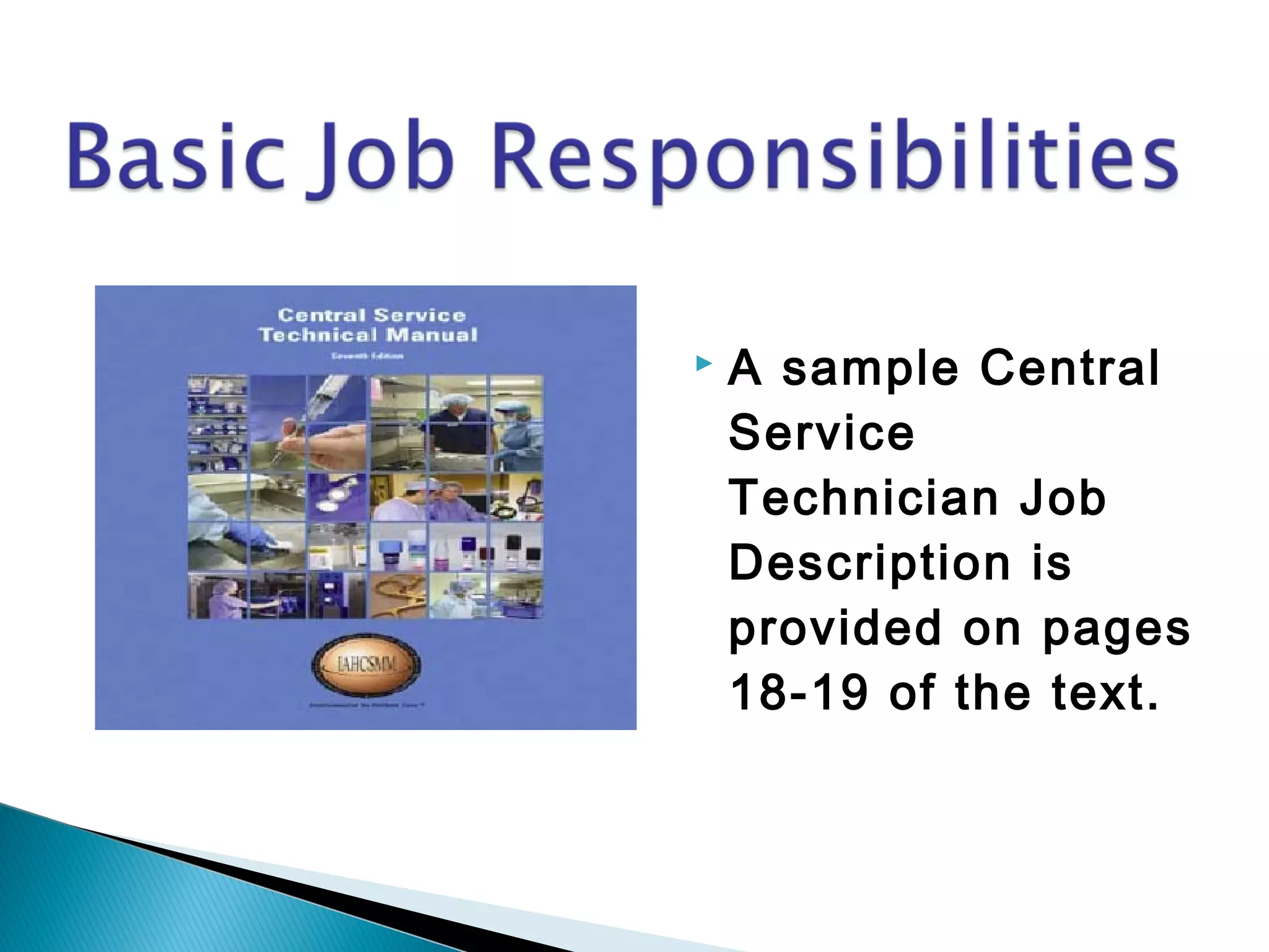 Chapter 1 introduction to central service | PPT