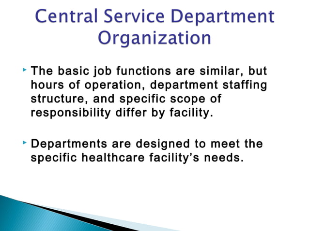 Chapter 1 introduction to central service | PPT