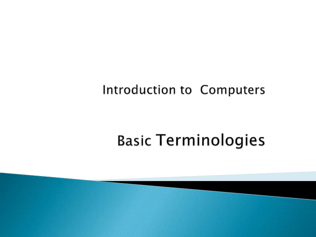 Chapter 1 Introduction To Computerppt