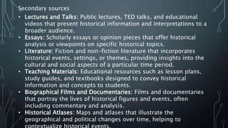 chapter 1 - Introduction to history Definition ISSUES SOURCES And ...