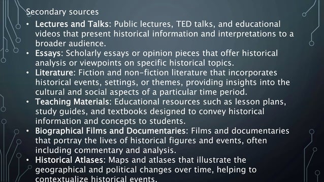 chapter 1 - Introduction to history Definition ISSUES SOURCES And ...