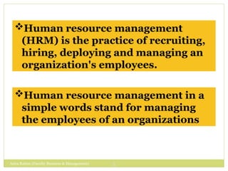 Chapter 1-Introduction to Human Resource Management | PPT