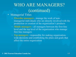 Chapter 1 Introduction To Management And Organizations | PPT